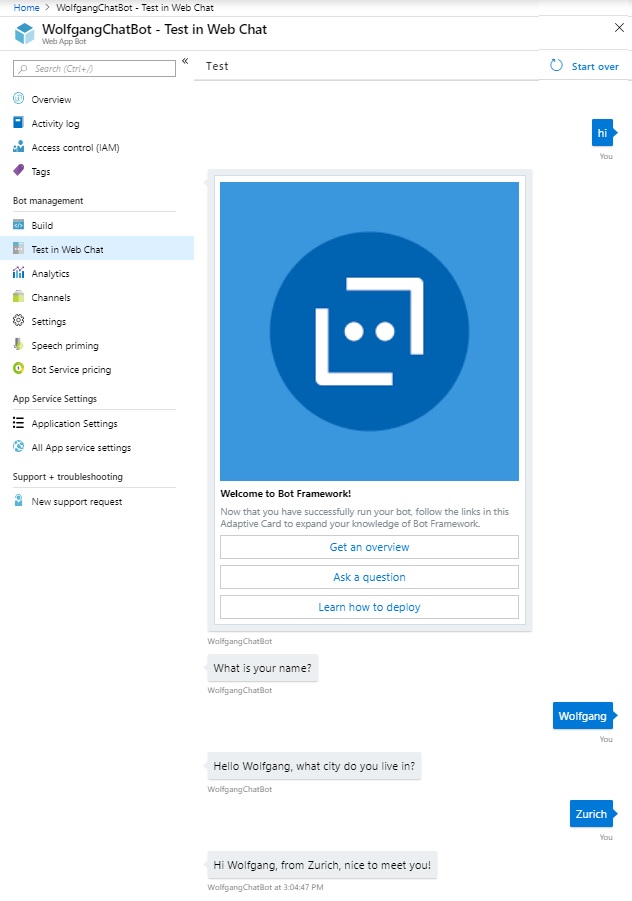 Create a Bot Application with Azure | Programming With Wolfgang